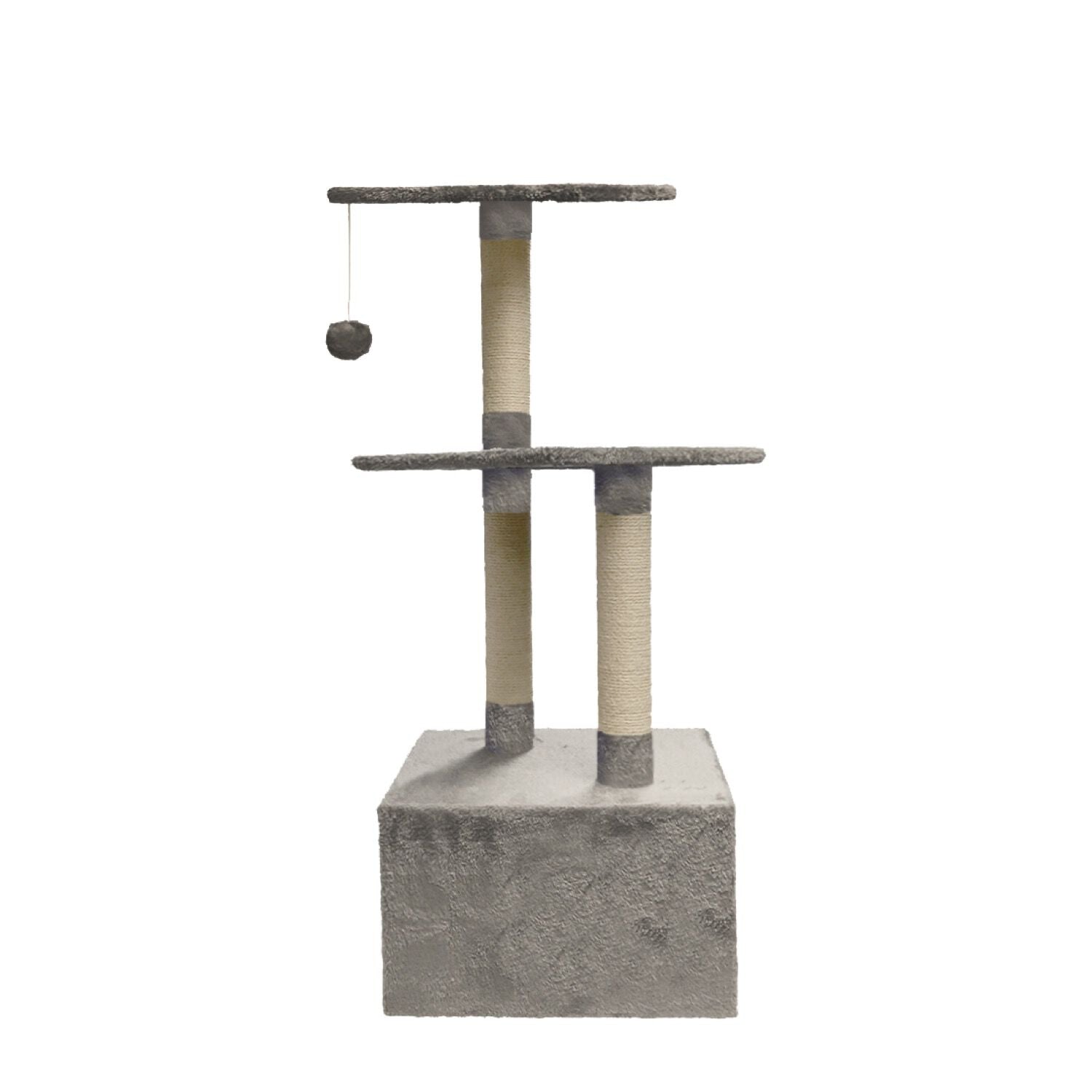 London Two-Tiered Cat Tree with Scratching Post – CloeCluzo